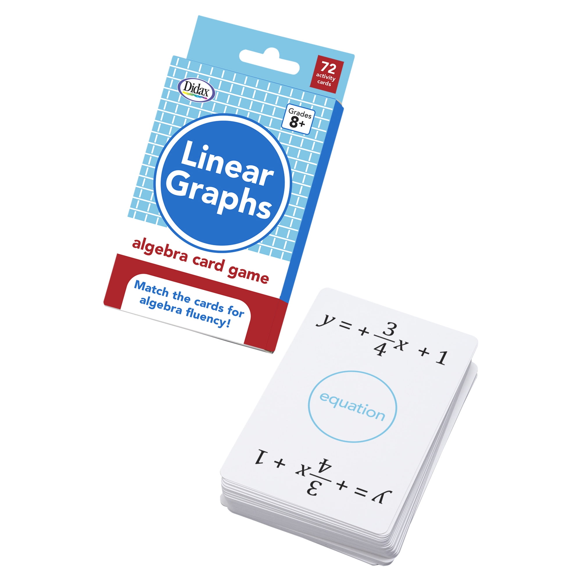 Free Shipping! Didax Linear Graphs Algebra Card Game - Walmart.com ...
