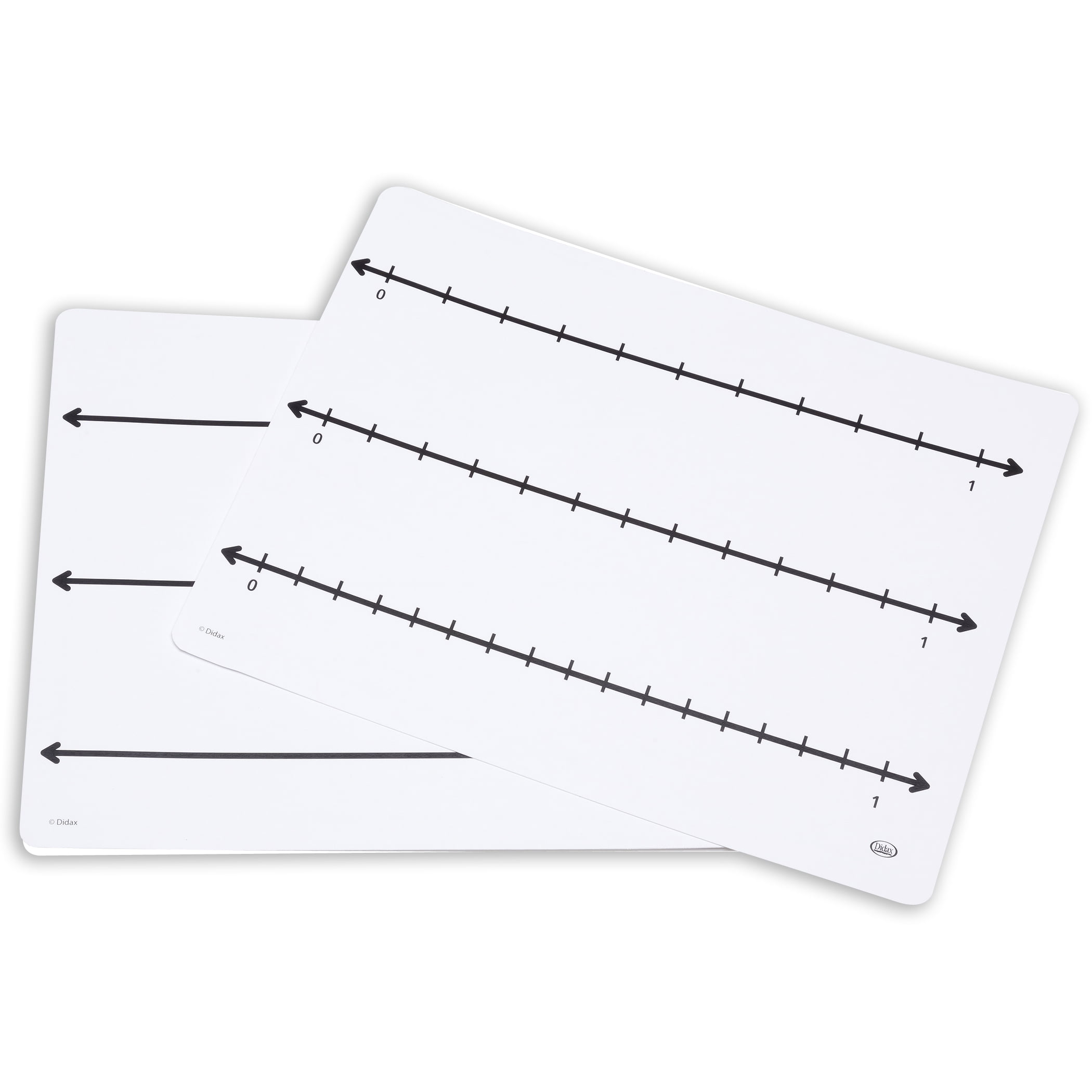 Didax Write-On/Wipe-Off Fraction Number Line Mat, 9"W x 12"L, Pack of ...