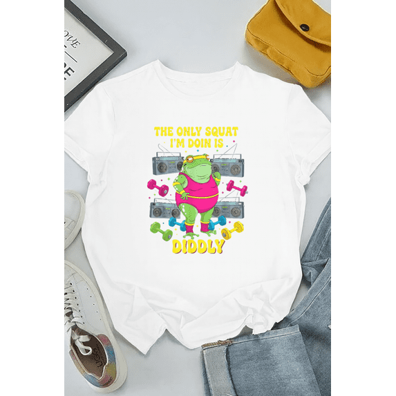 Diddly Squat Funny Disco Frog Meme Workout Humor up to Size 5XL Unisex ...