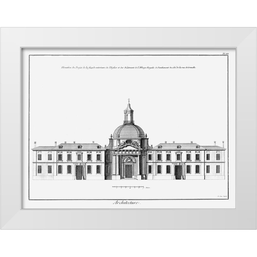 Diderot, Denis 32x25 White Modern Wood Framed Museum Art Print Titled ...