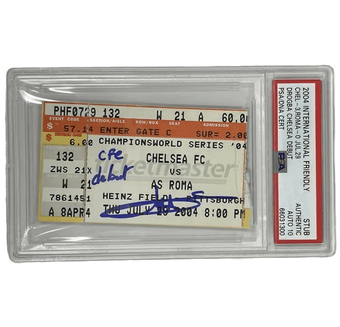 Didier Drogba Signed 2004 Chelsea Debut Ticket Inscribed CFC Debut ...