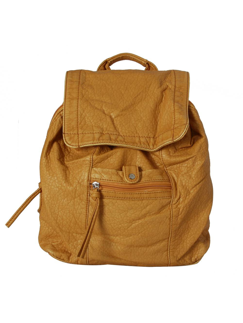 "Didier" Multipocket Soft Hipster Rucksack Backpack - Yellow - Walmart.com