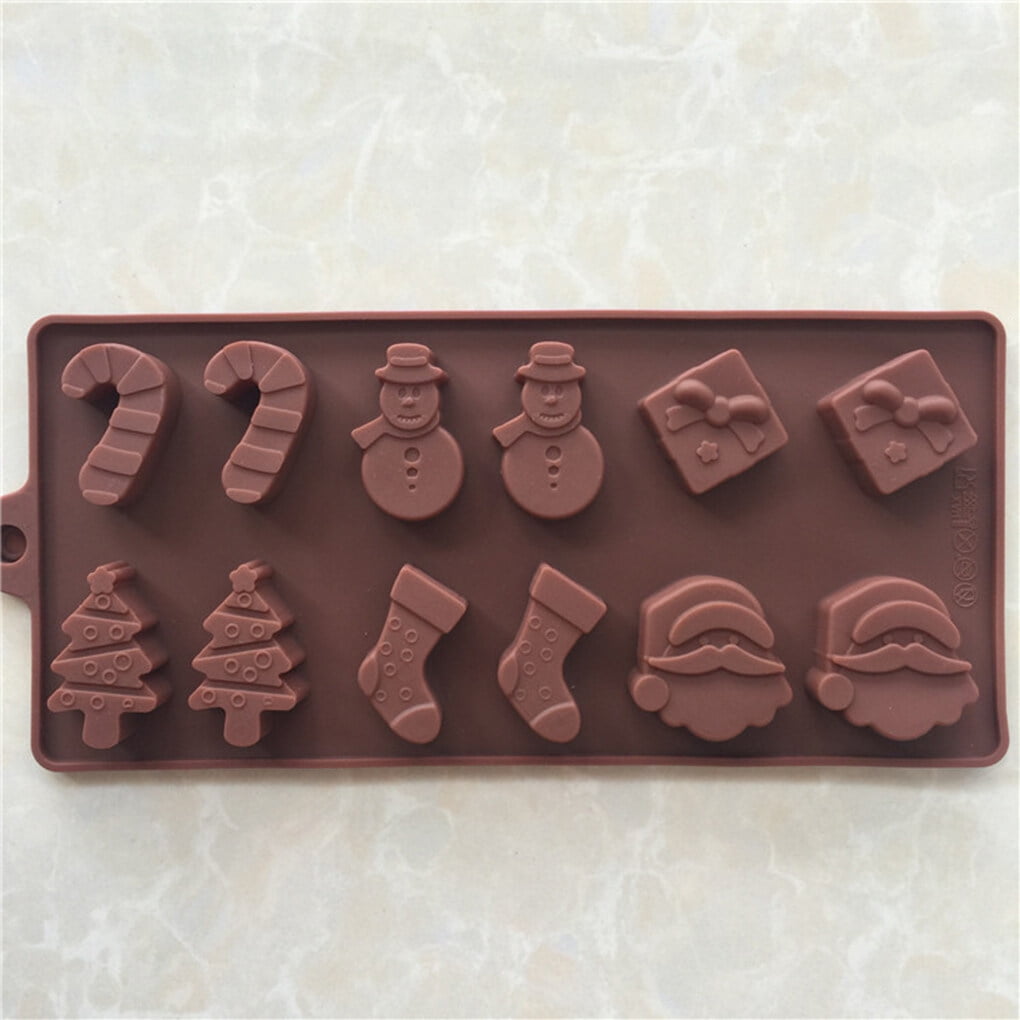 Dido Christmas Chocolate Mold Snowman Socks Trees Silicone Cake Mould ...