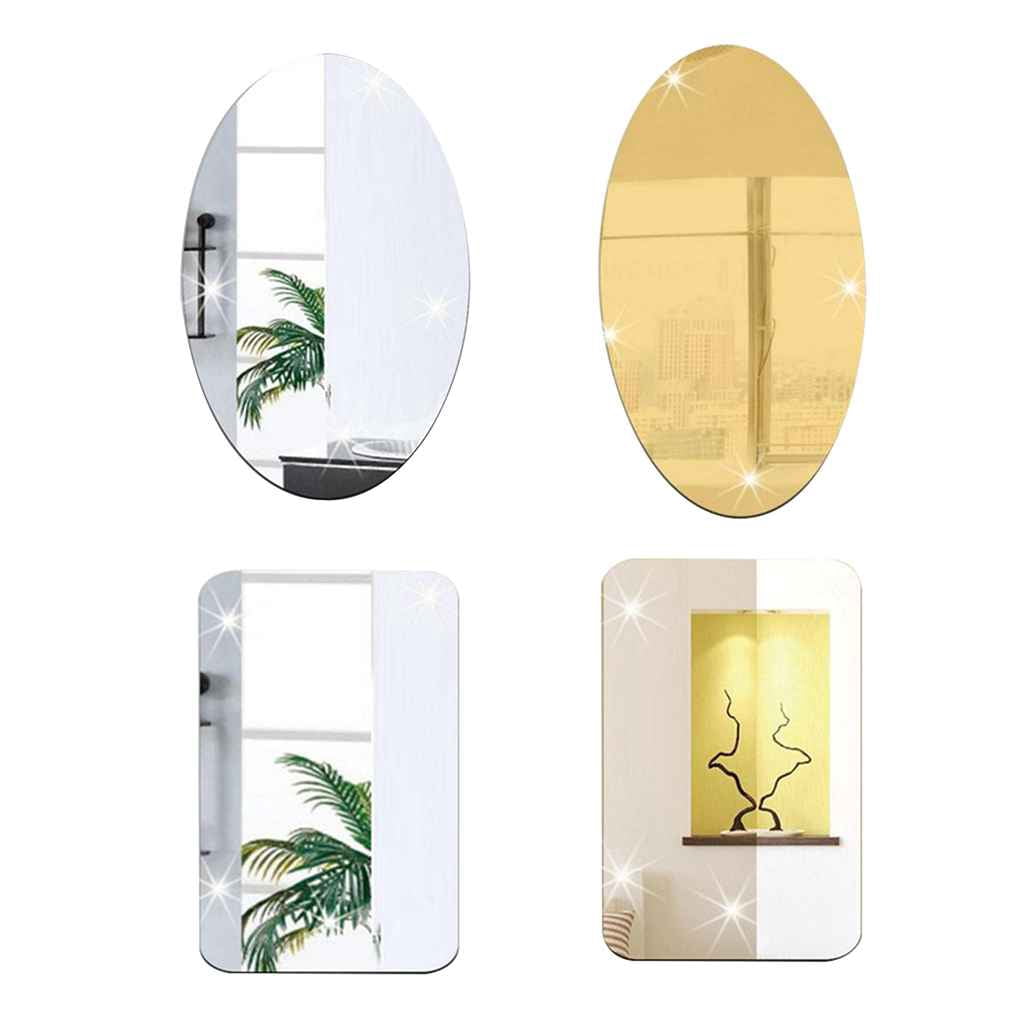 Dido Mirror Wall Sticker Oval Self Adhesive Rectangular Bedroom Store ...