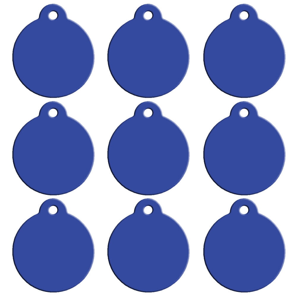 Didog 20pcs Aluminum Dog ID Tags Personalized Custom Round Shape Tag ...