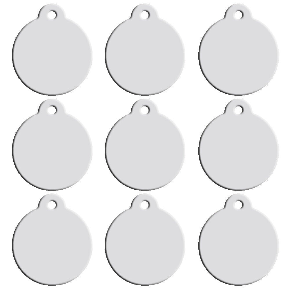 Didog 20pcs Aluminum Dog ID Tags Personalized Custom Round Shape Tag ...