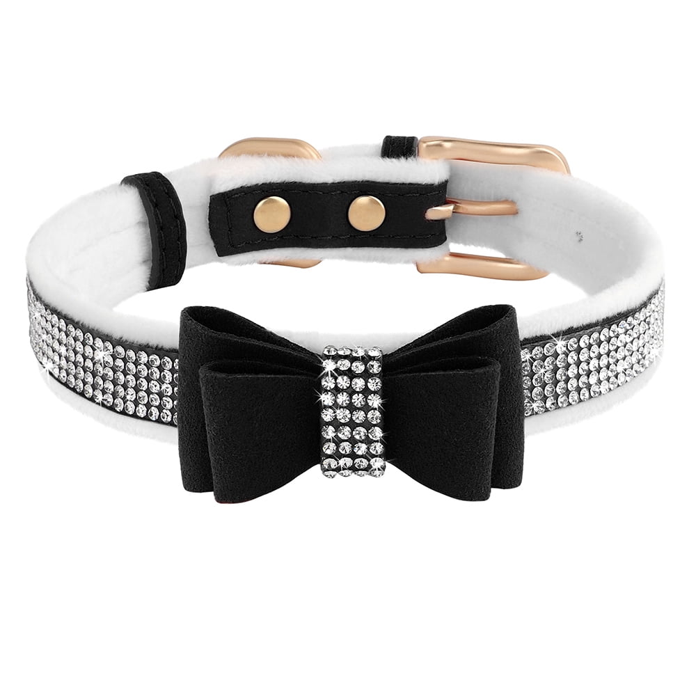 Didog Bling Crystal Rhinestone Diamante Dog Pet Cat Collar with Cute ...