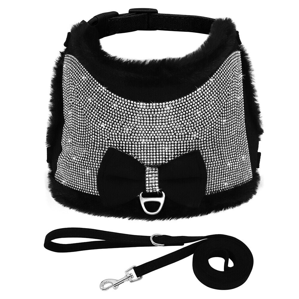 Didog Bling Diamante Rhinestones Puppy Harness for Small Dogs Warm ...