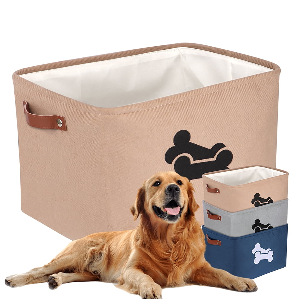 Didog Cute Bone Pet Dog Toy Storage Basket Puppy Kids Organizer Bin Box ...