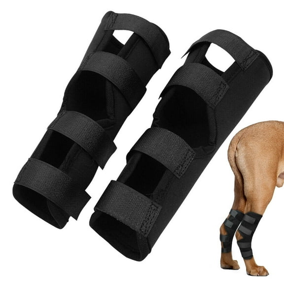 1 Pair Dog Rear Leg Hock Brace Canine Wrap Protects Wounds Heal and ...