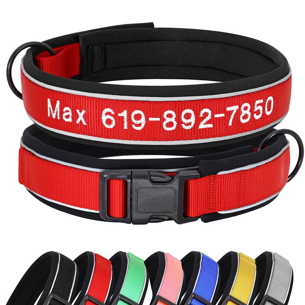 Didog Embroidered Personalized Dog Collar Reflective Adjustable with ... Didog Embroidered Personalized Dog Collar Reflective Adjustable with ...