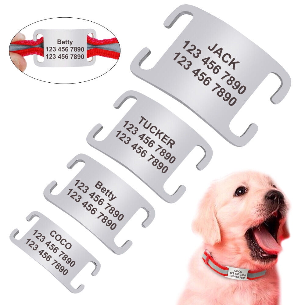 Didog Slide-on Engraved Pet Dog Tag Stainless Steel Personalised Cat ID ...
