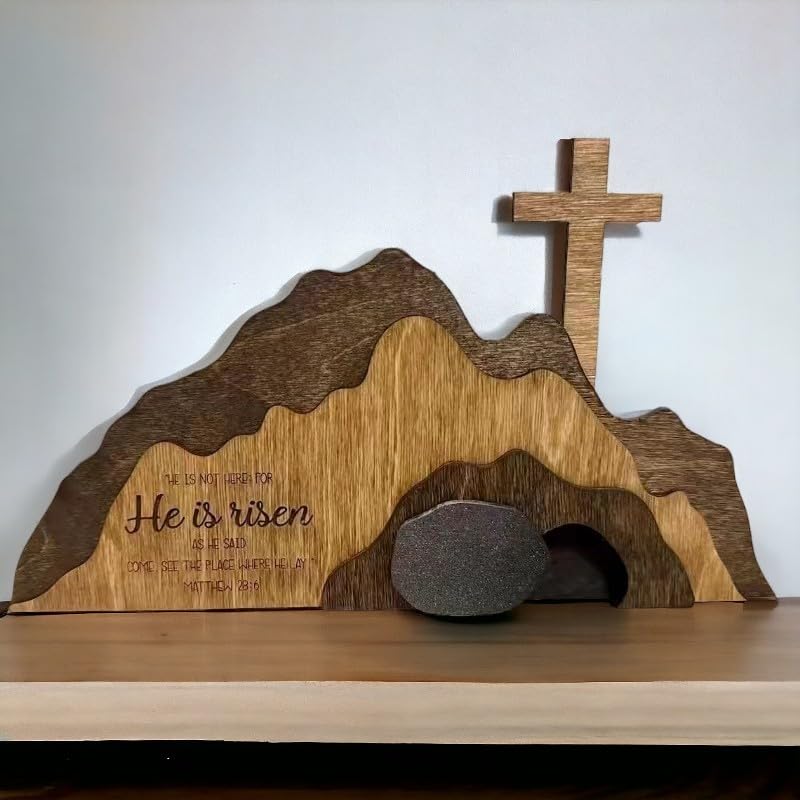 Didyts Easter Scene Wooden Religious Decoration,Jesus ATT1Cross Puzzle ...
