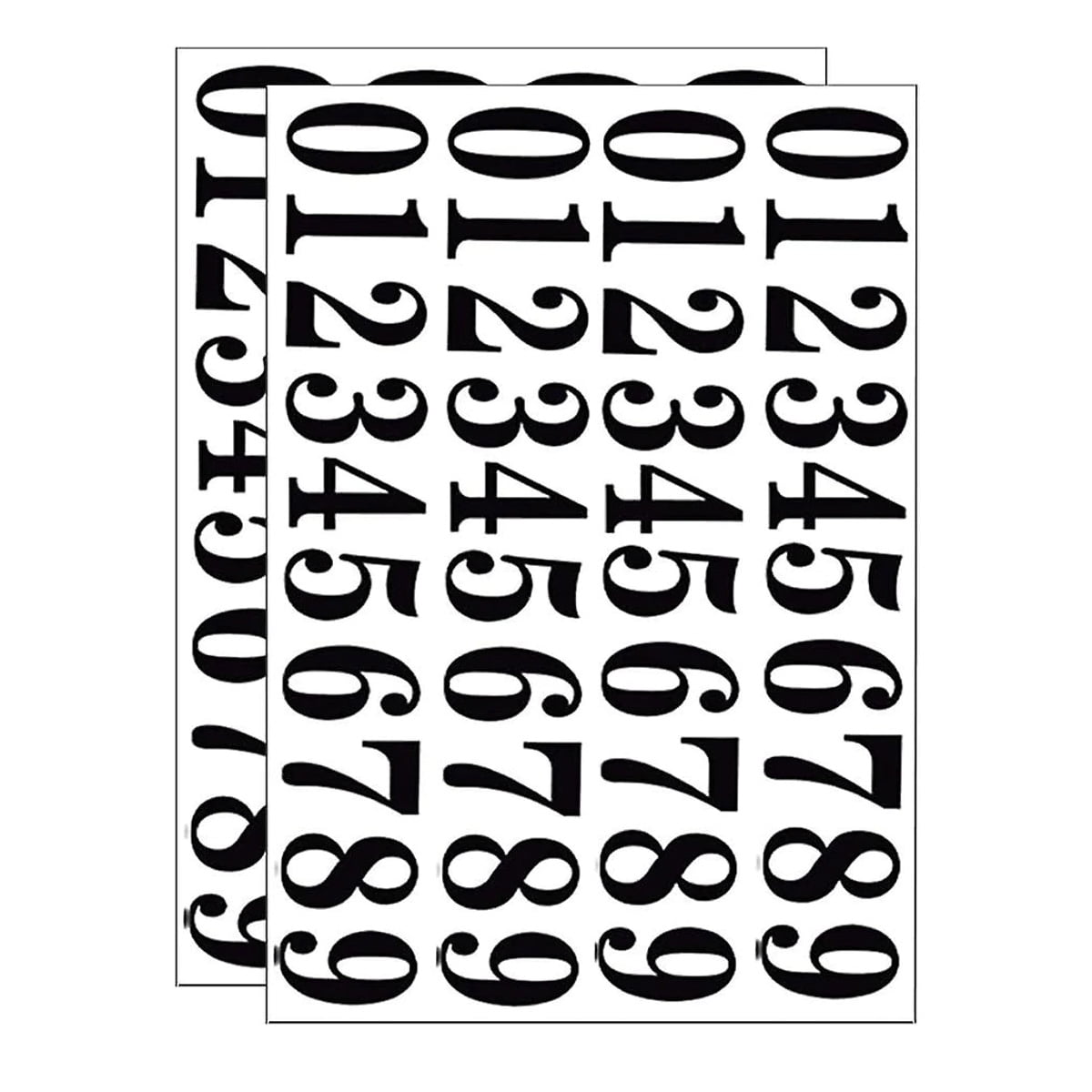 Die Cut Black Vinyl Numbers Stickers 2 Inch Self Adhesive - 3 Sets ...