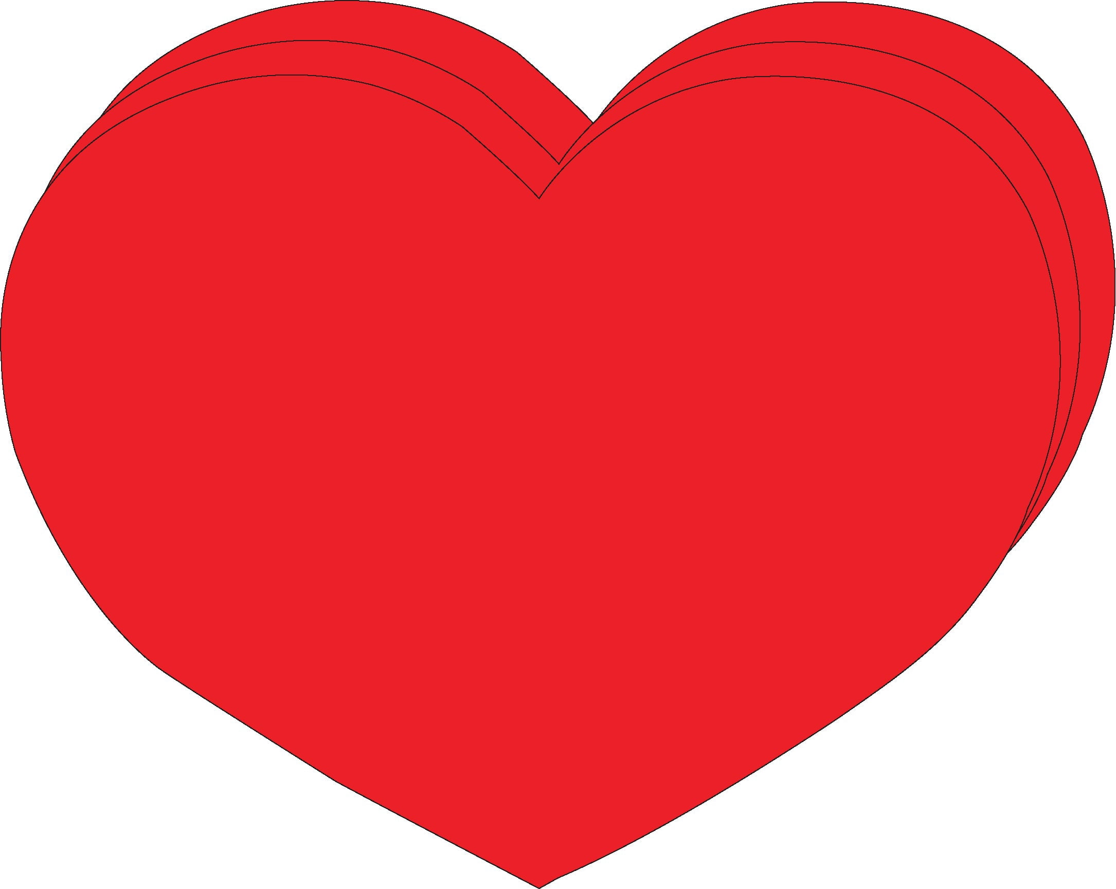 Die-Cut Magnetic - Super Single Color Heart - Walmart.com