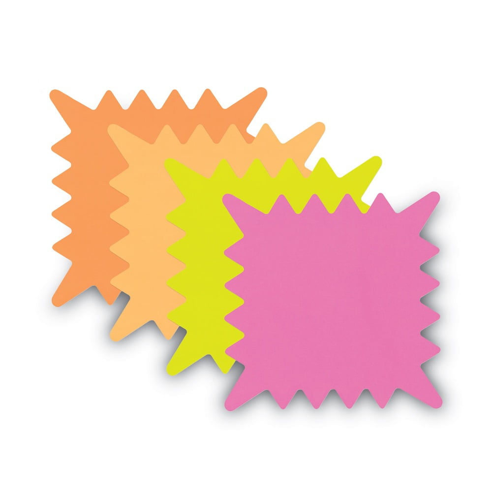 Die Cut Paper Signs, 5 1/4 x 5 1/4, Square, Assorted Colors, Pack of 48 ...