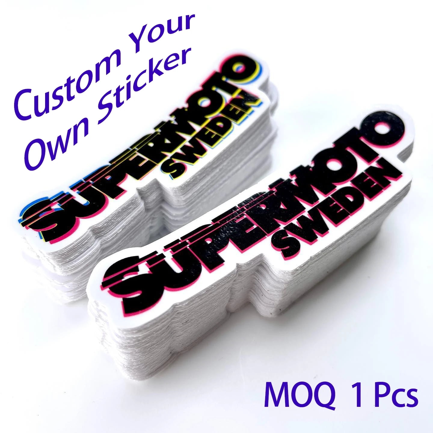 Die Cut Personalized Vinyl Stickers Logo Design UV Proof Printing ...