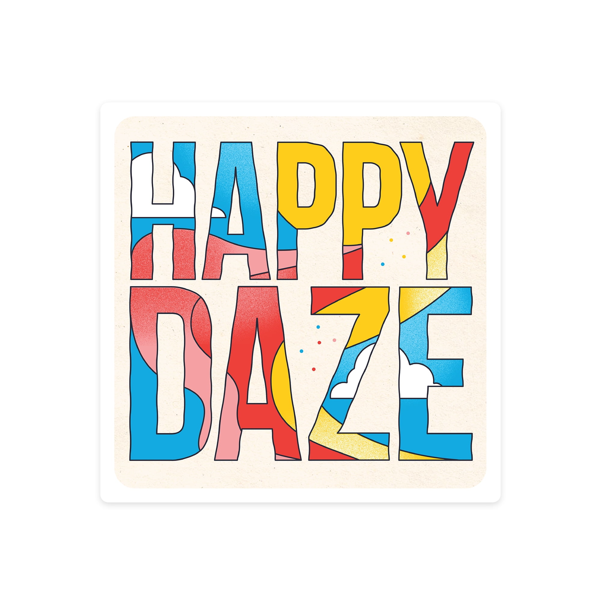 Die Cut Sticker 70s Sunshine Collection, Happy Daze, Contour Vinyl ...