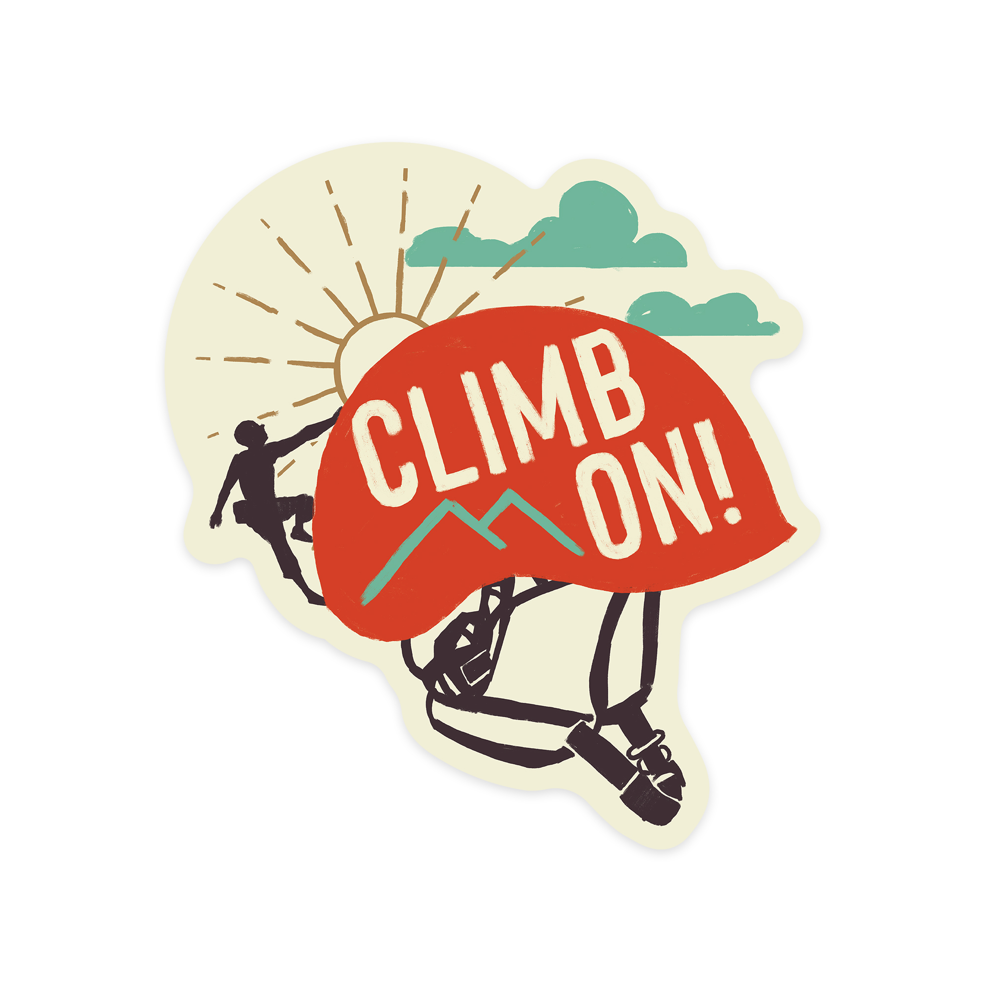 Die Cut Sticker Climbing, Climb On, Contour Vinyl Sticker 3 to 6 inches ...