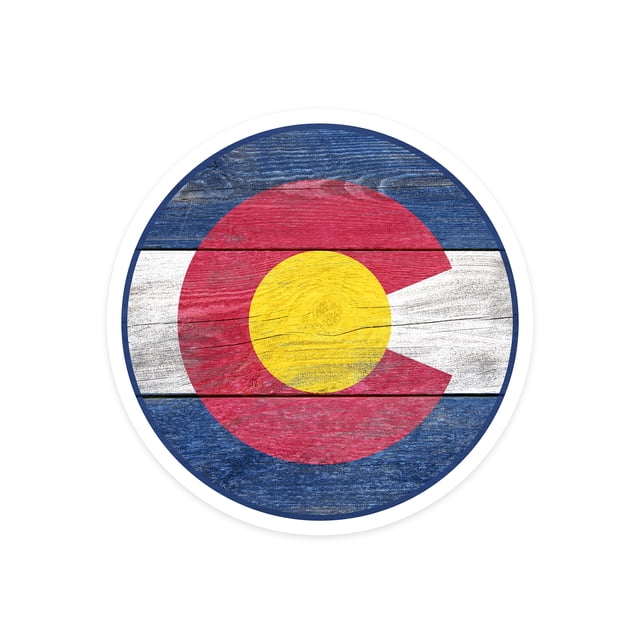 Die Cut Sticker Colorado, Rustic State Flag, Contour Vinyl Sticker 3 to ...