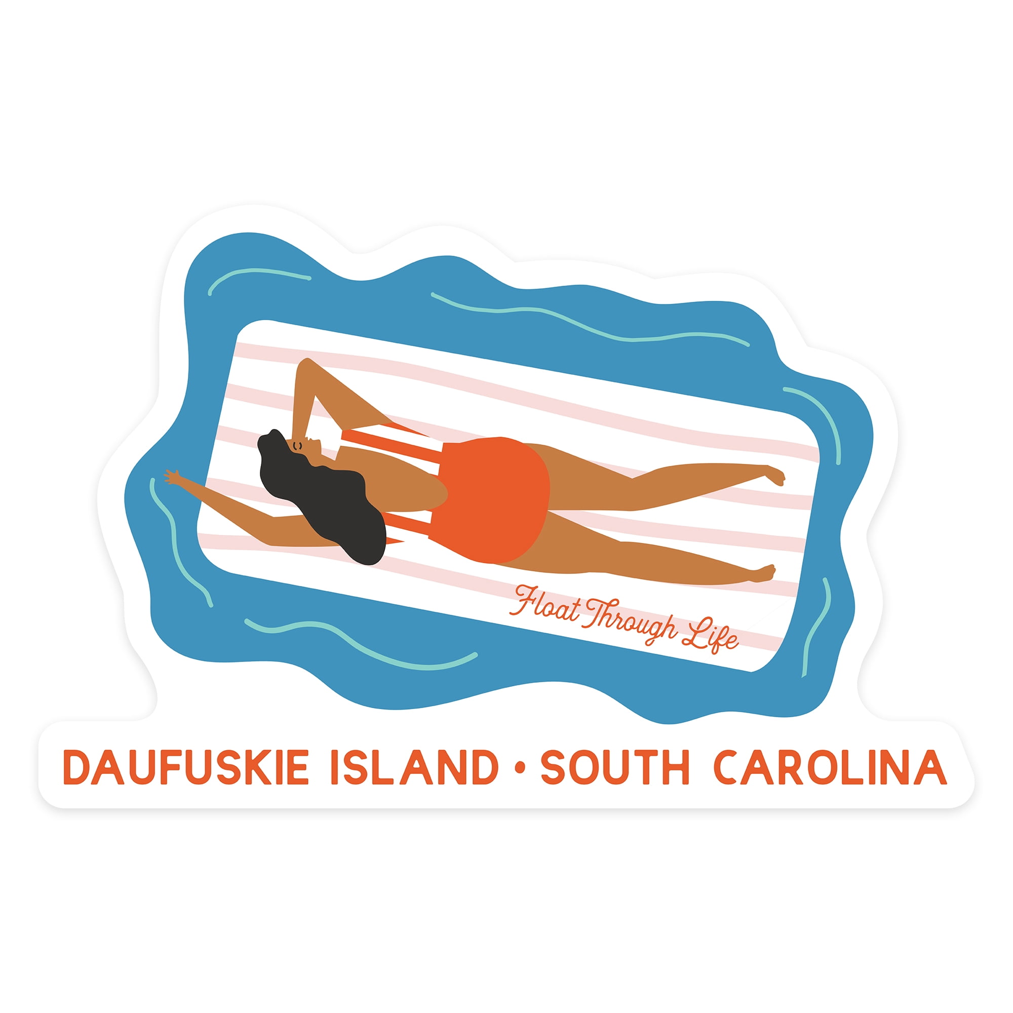 Die Cut Sticker Daufuskie Island, South Carolina, Float Through Life ...