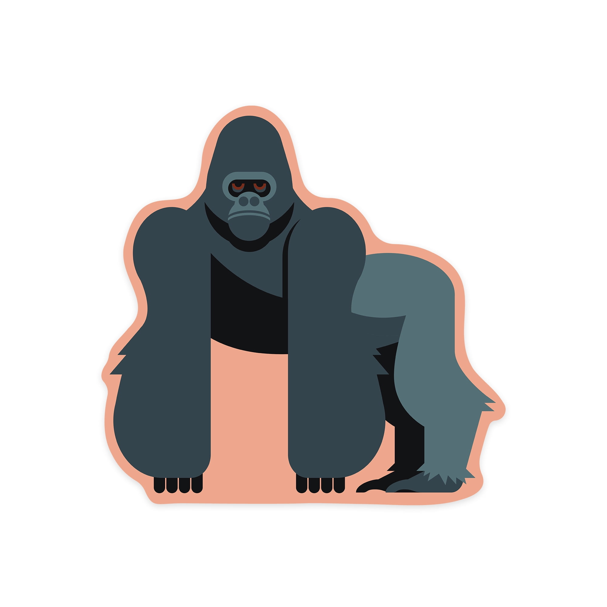 Die Cut Sticker Gorilla, Geometric, Contour Vinyl Sticker 3 to 6 inches ...