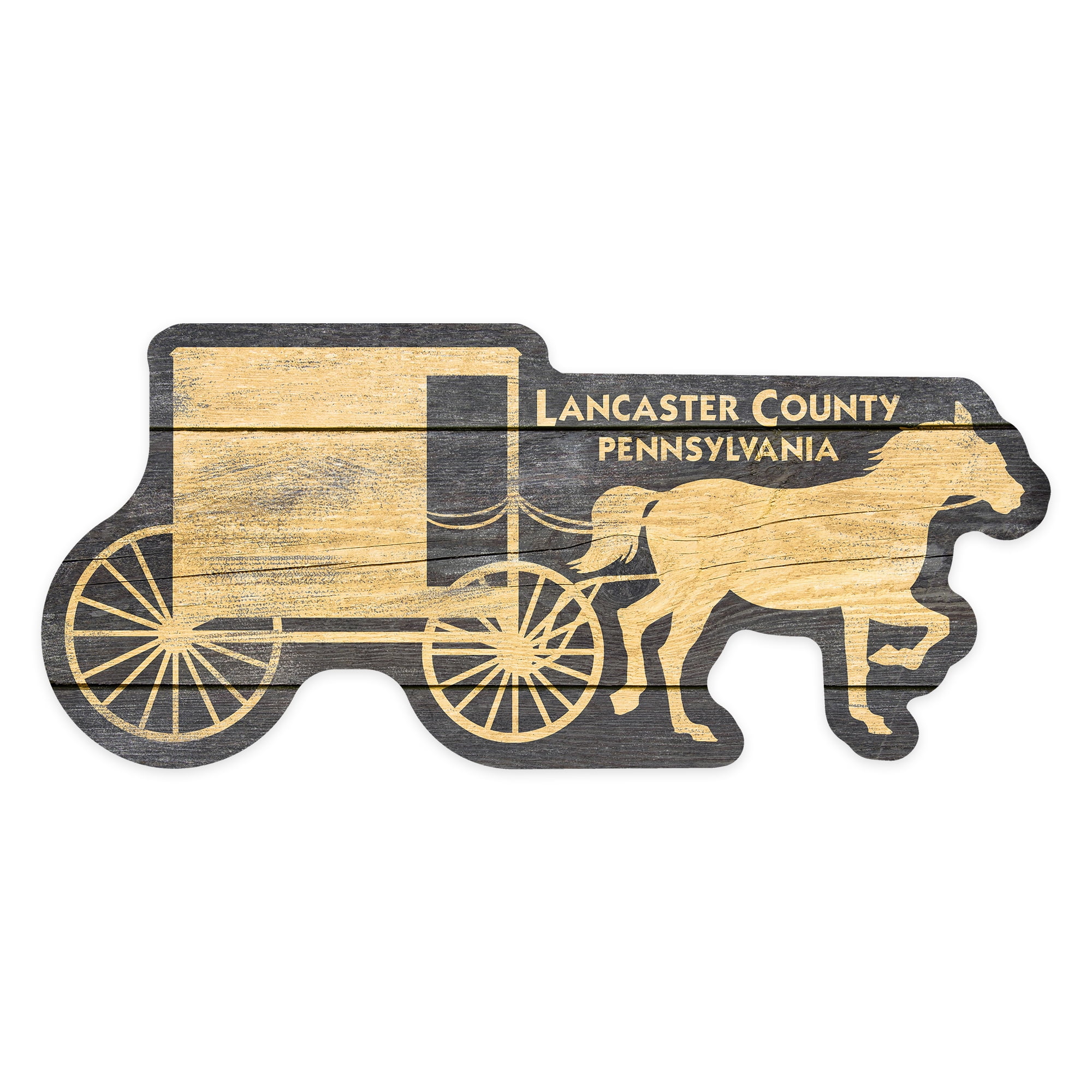 Die Cut Sticker Lancaster, Pennsylvania, Horse and Buggy, Rustic ...
