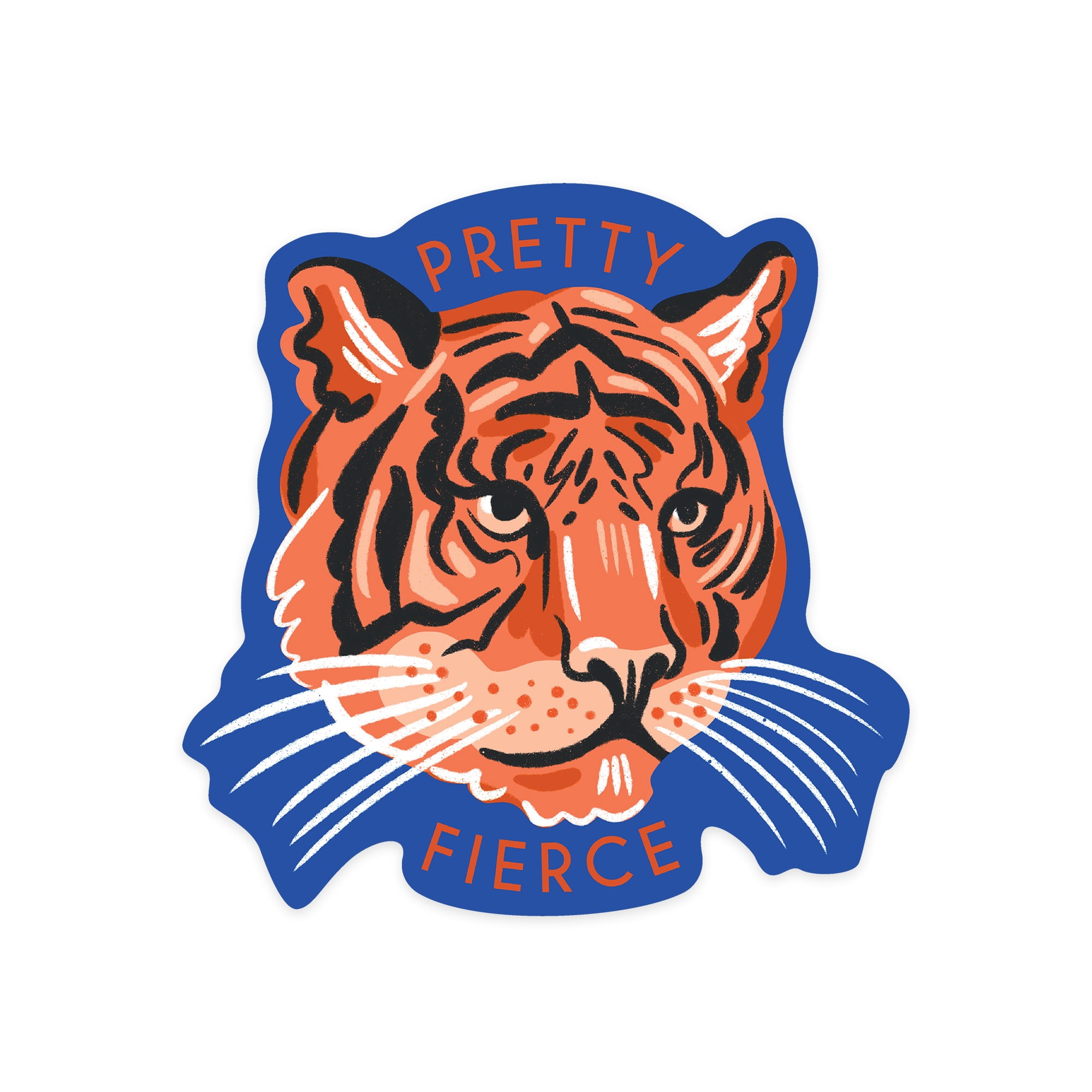 Die Cut Sticker Lush Environment Collection, Tiger Portrait, Pretty ...