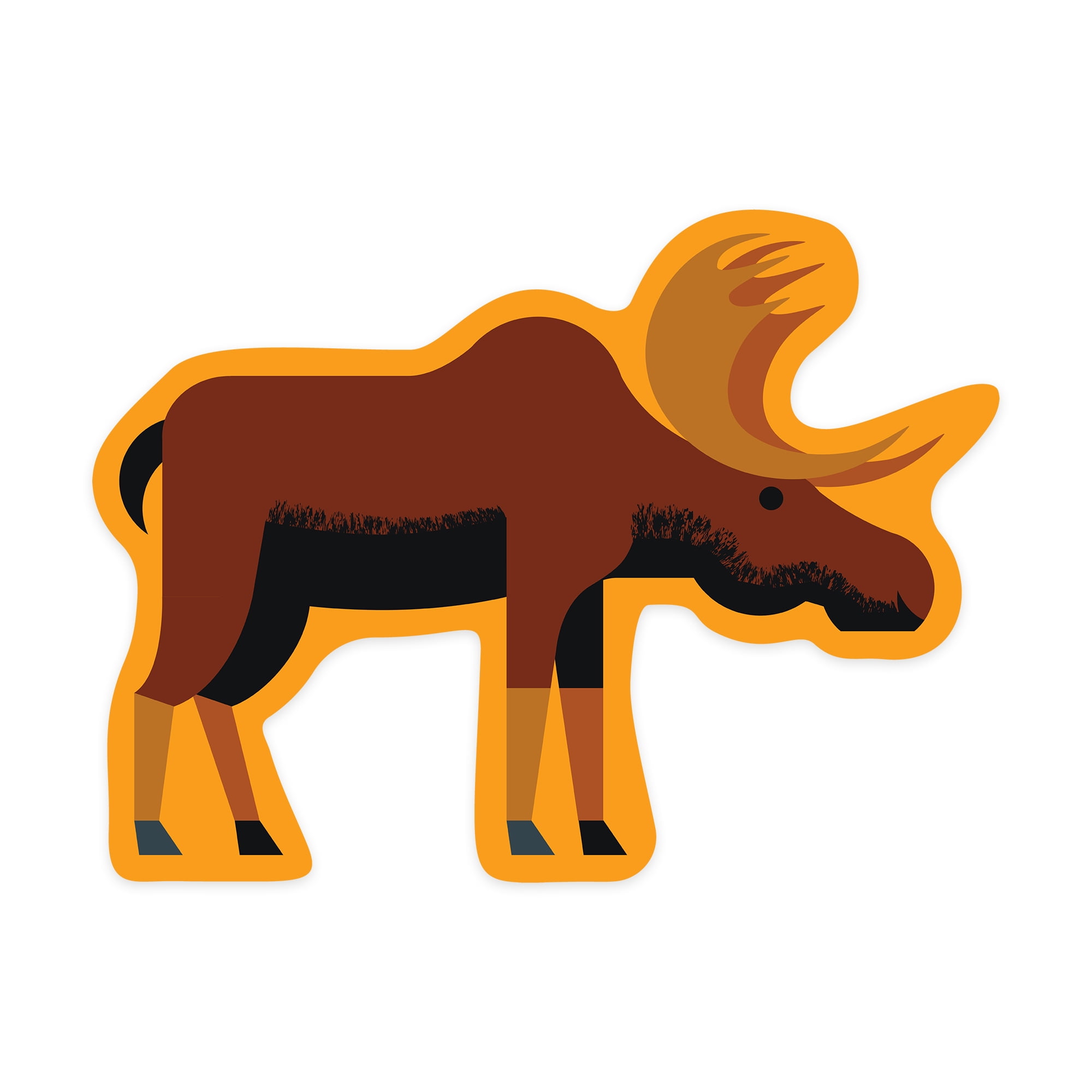 Die Cut Sticker Moose, Profile, Geometric, Contour Vinyl Sticker 1 to 3 ...