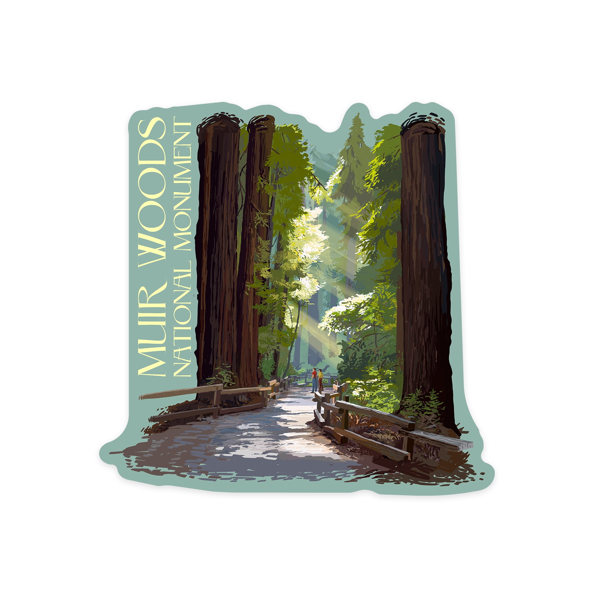 Die Cut Sticker Muir Woods National Monument, California, Pathway ...