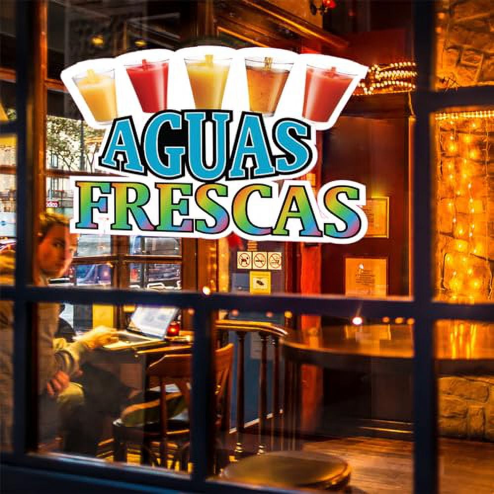 Die-Cut Sticker Multiple Sizes Aguas Frescas Restaurant & Food Aguas ...