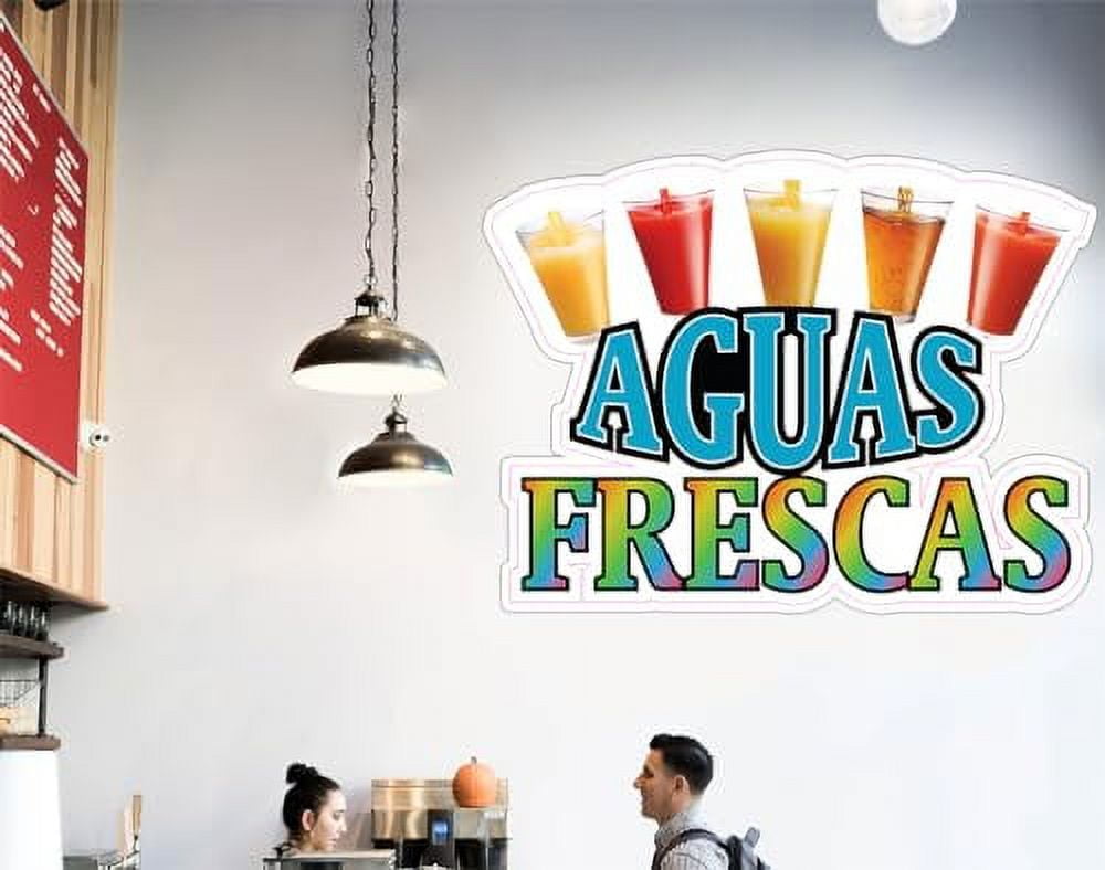 Die-Cut Sticker Multiple Sizes Aguas Frescas Restaurant & Food Aguas ...