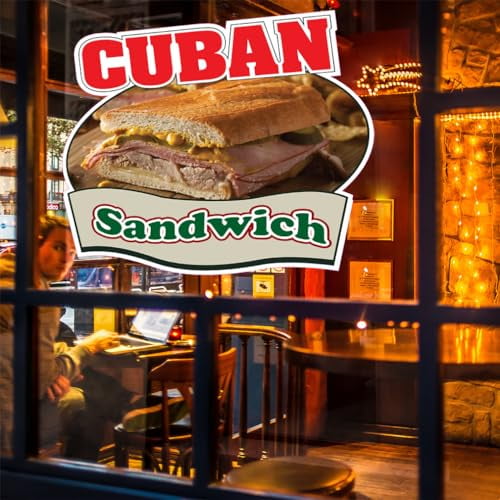 Die-Cut Sticker Multiple Sizes Cuban Sandwich Style B Restaurant & Food ...