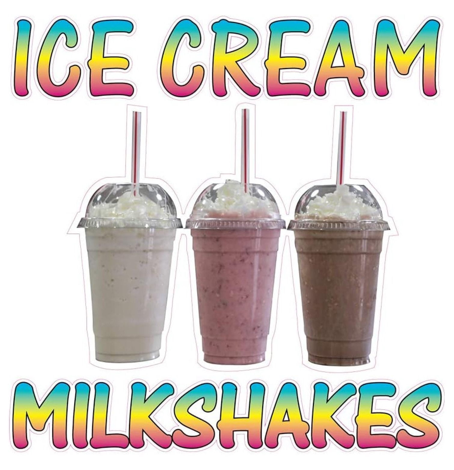 Die-Cut Sticker Multiple Sizes Ice Cream Milk Shekes Ice Cream Milk ...