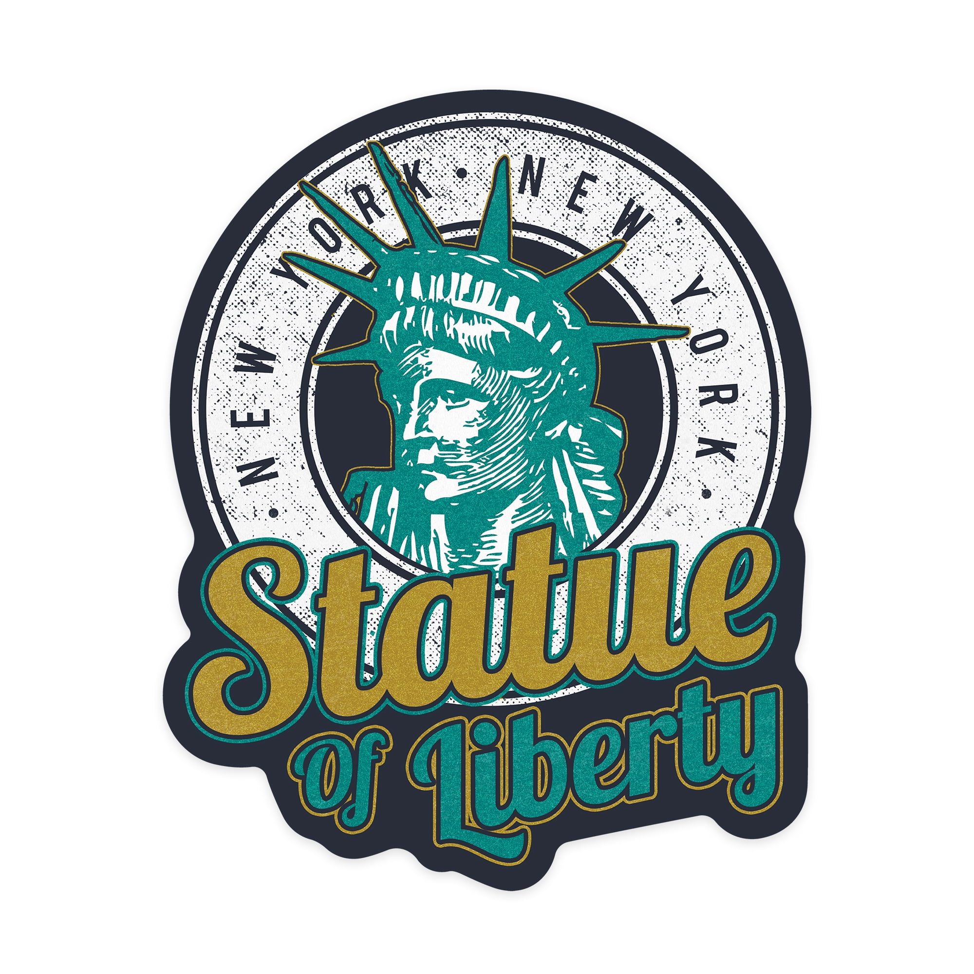 Die Cut Sticker New York, New York, Statue of Liberty, Contour Vinyl ...