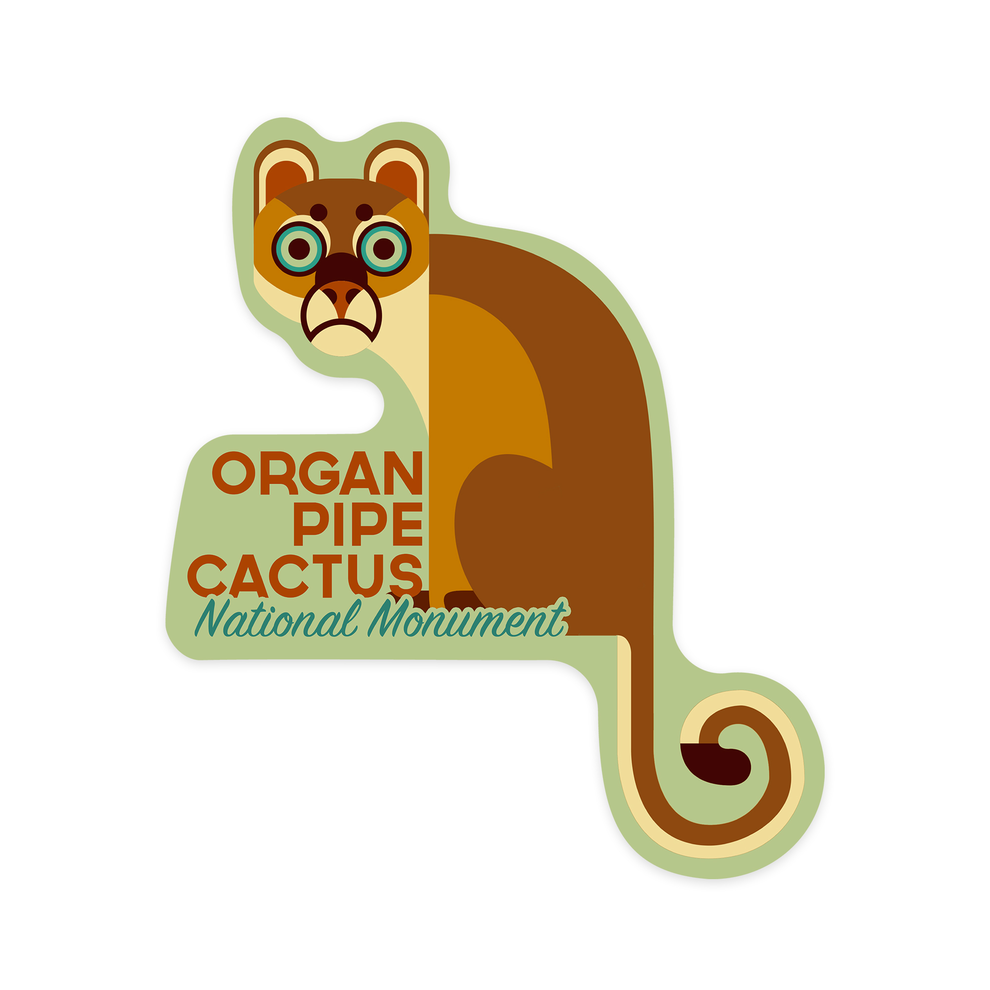 Die Cut Sticker Organ Pipe Cactus National Monument, Arizona, Mountain ...