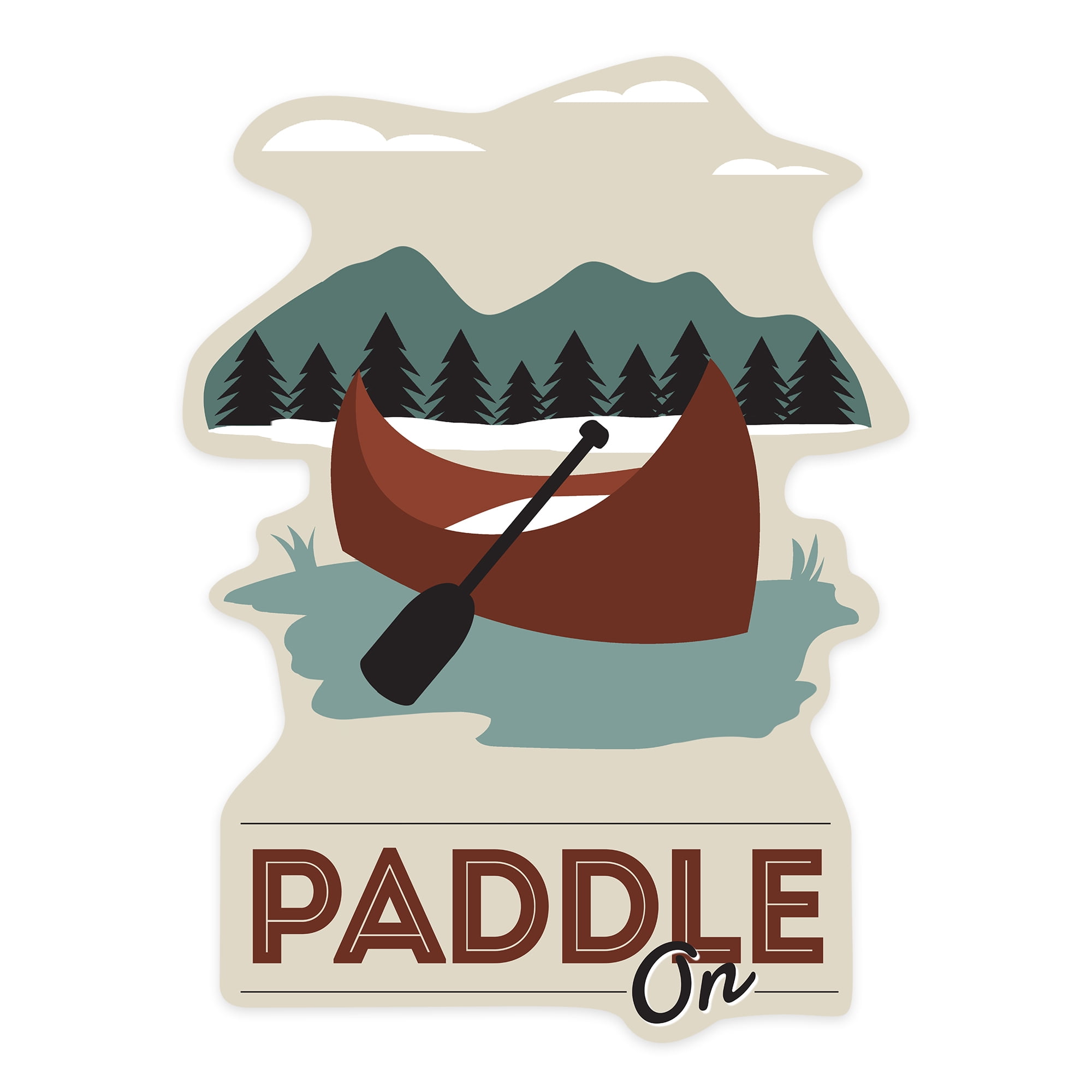 Die Cut Sticker Paddle On, Canoe, Vector Vinyl Sticker 1 to 3 inches ...