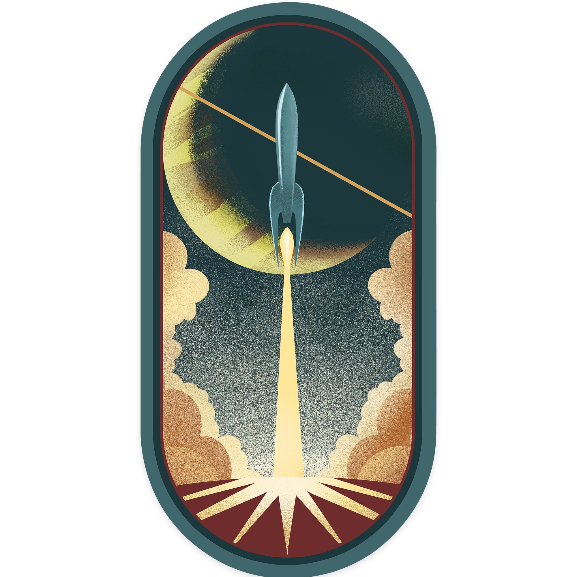 Die Cut Sticker Rocket, Lithograph, Contour Vinyl Sticker 1 to 3 inches ...