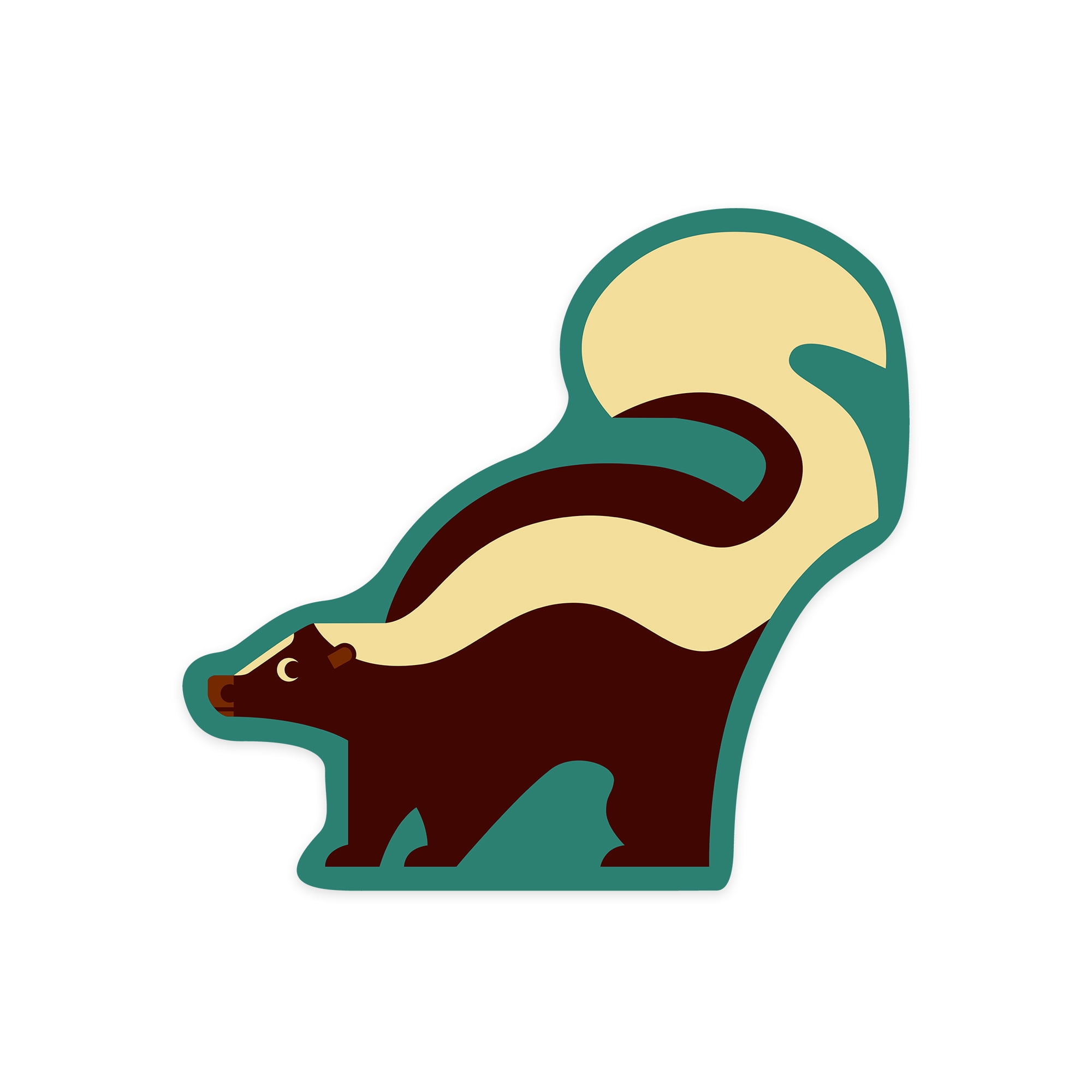 Die Cut Sticker Skunk, Geometric, Contour Vinyl Sticker 3 to 6 inches ...