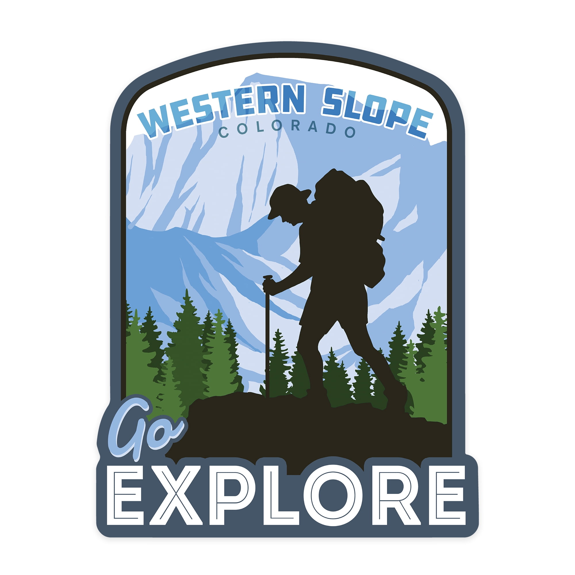 Die Cut Sticker Western Slope, Colorado, Go Explore, Backpacker ...