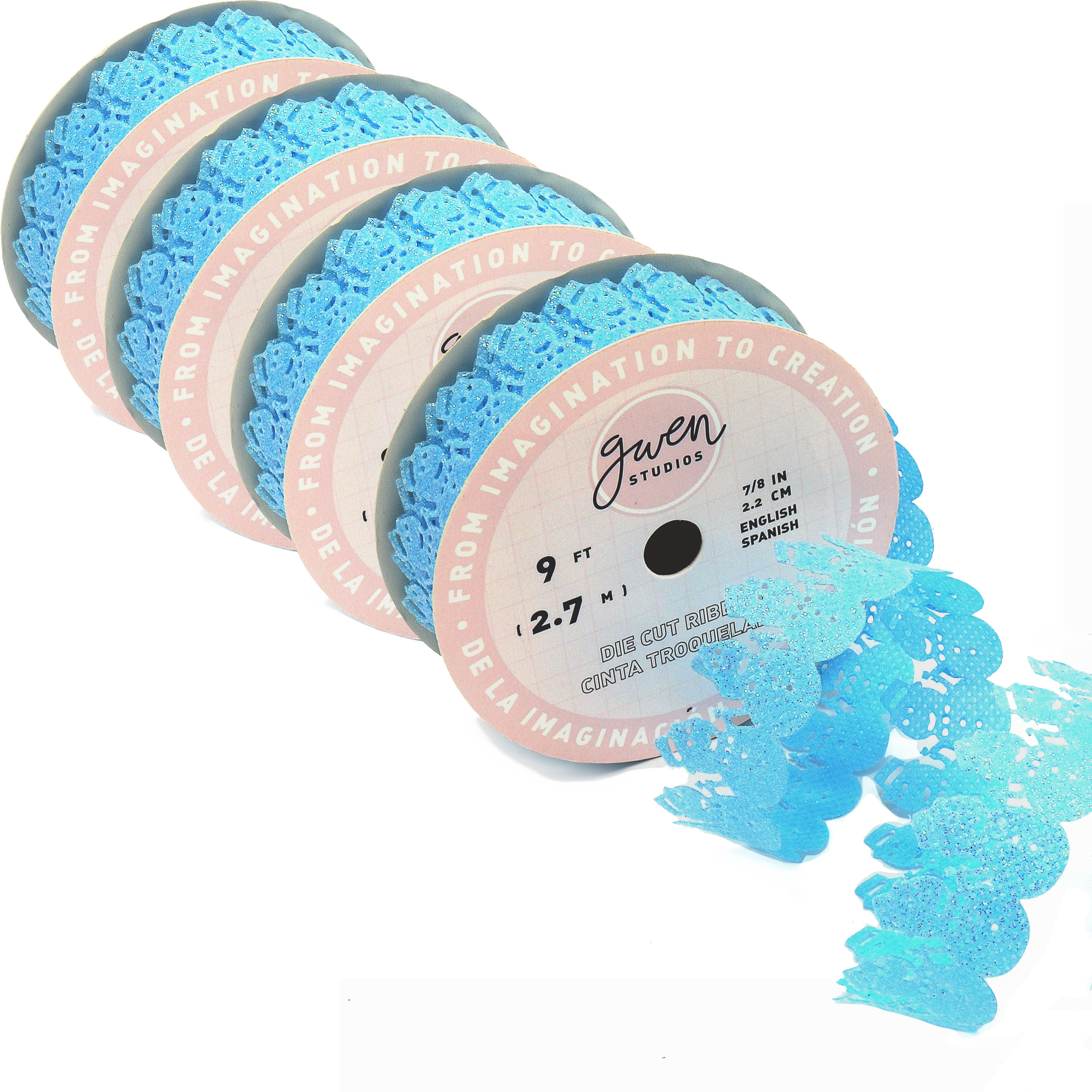 Die Cut Winter Holiday Ribbon, Blue Snowman, 7/8" x 12 Yards by Gwen ...