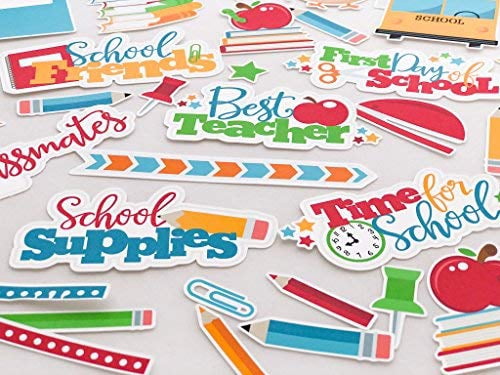 Die Cuts & Paper SET - School Days - by Miss Kate Cuttables - 16 Single ...