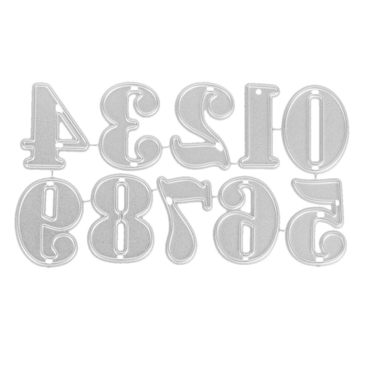 Die Cuts for Card Making, Ouginx 0-9 Numbers Digital Metal Cutting Dies ...