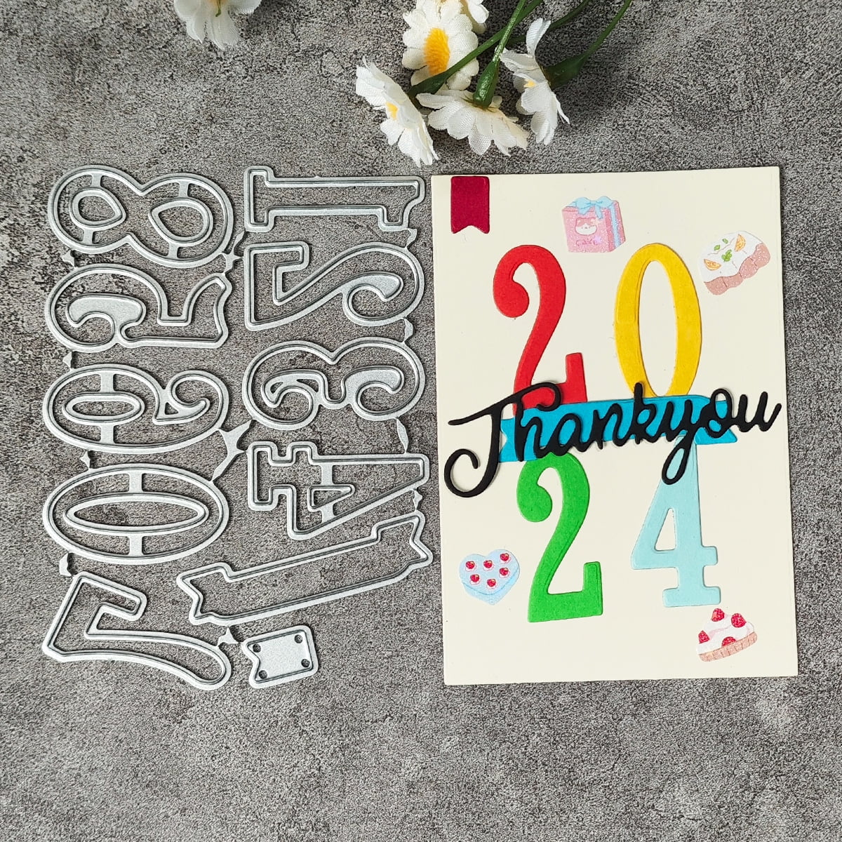 Die Cuts for Card Making, Ouginx 0-9 Numbers Metal Cutting Dies DIY Die ...