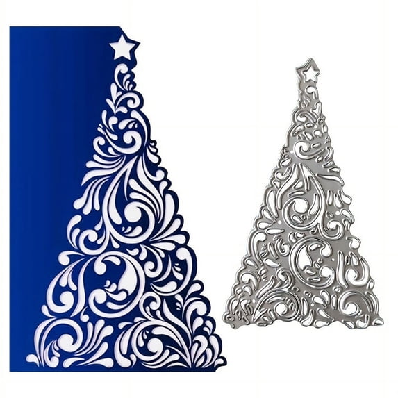 Die Cuts for Card Making, Ouginx Christmas Tree Edge Metal Cutting Dies ...
