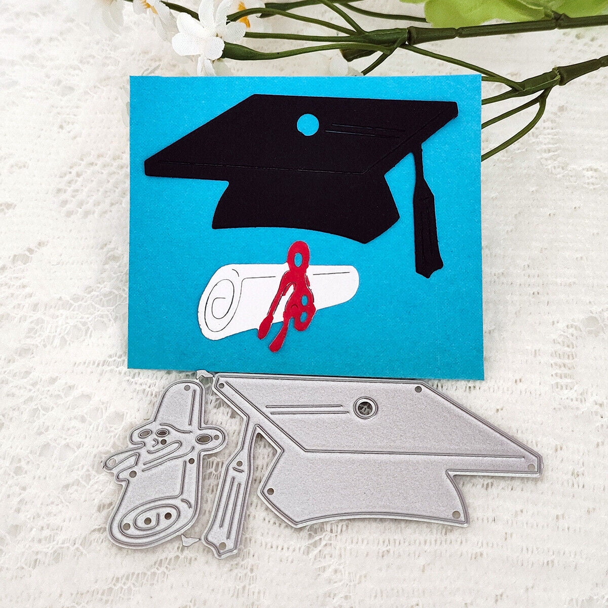Die Cuts for Card Making, Ouginx Graduation Hat Certificate Metal ...