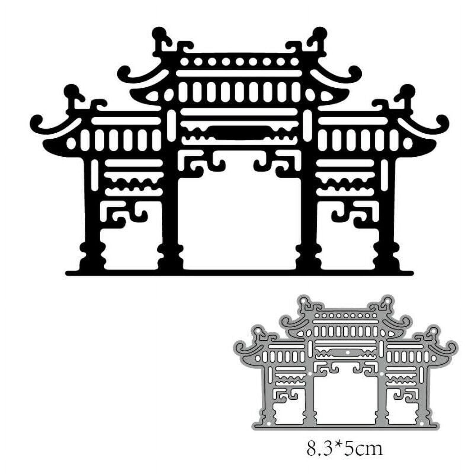 Die Cuts for Card Making, Ouginx Tower Temple Metal Cutting Dies DIY ...