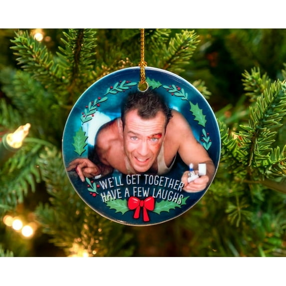 Die Hard Bruce Willis Ornament | "Yippee Ki Yay" John McClane Christmas Decor | Best Christmas ...