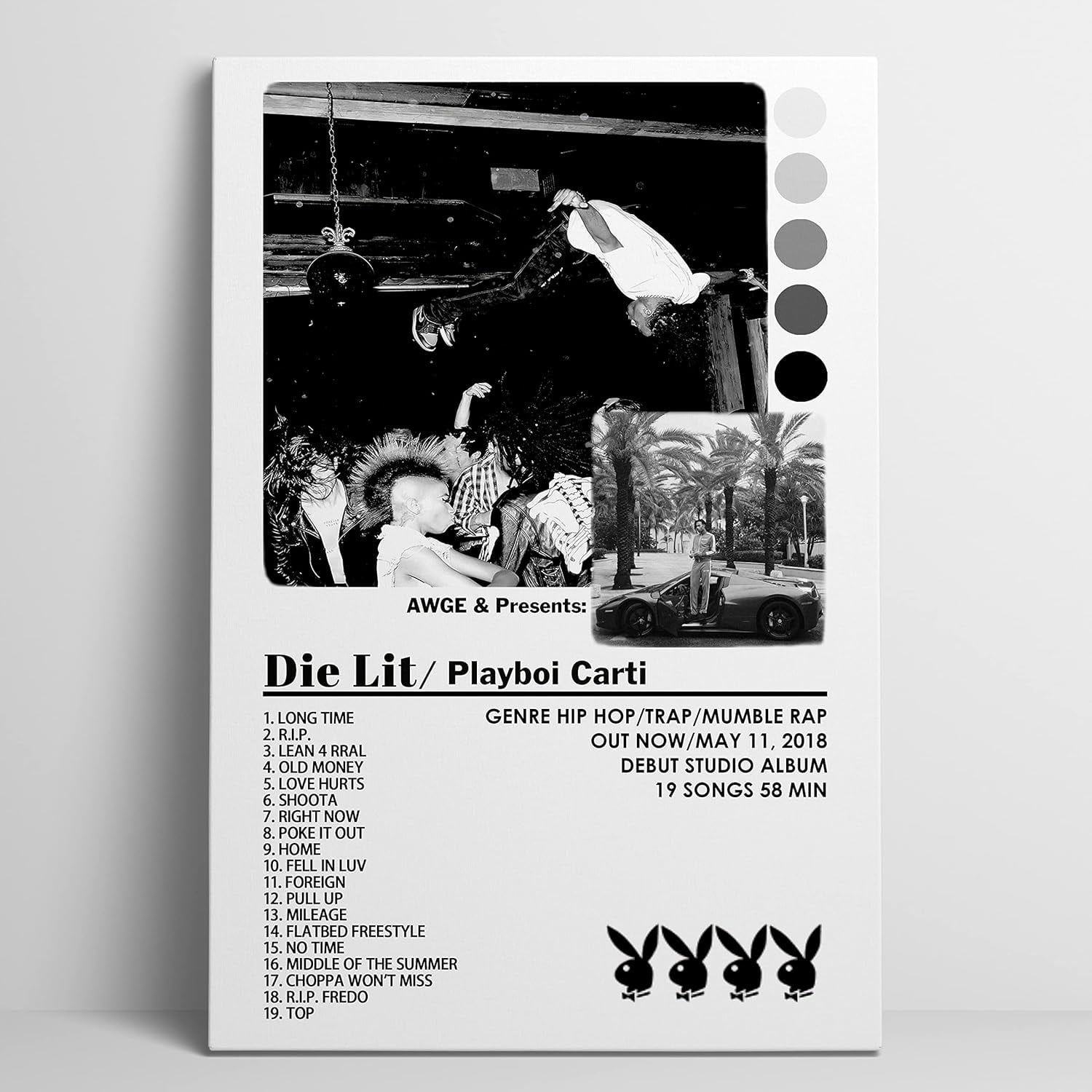 Die Lit Music Poster Rap Album Canvas American Rapper Wall Art for ...