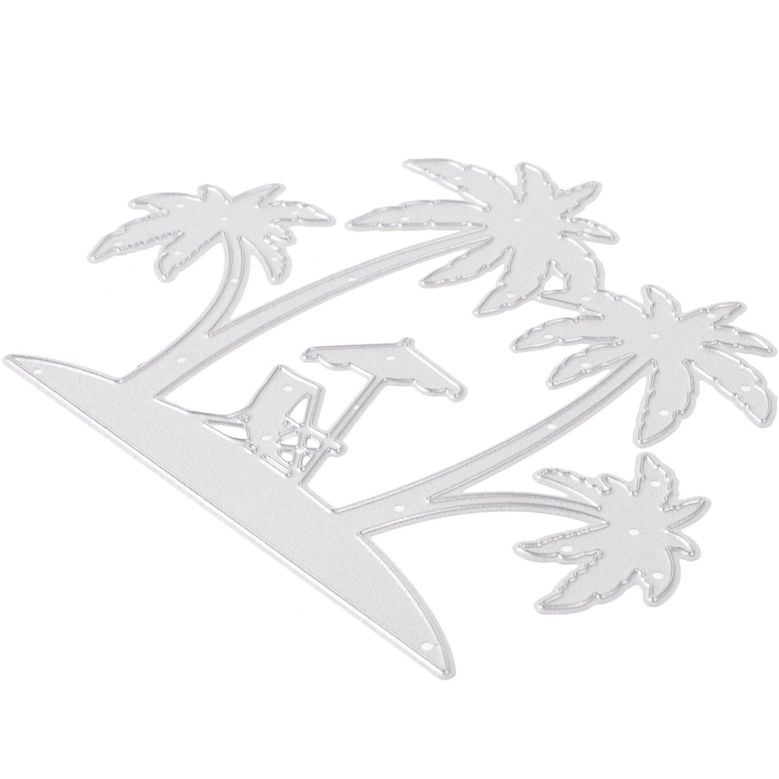 Die Metal Crafts Cutting Die Metal Coconut Tree Beach Style Stencil ...